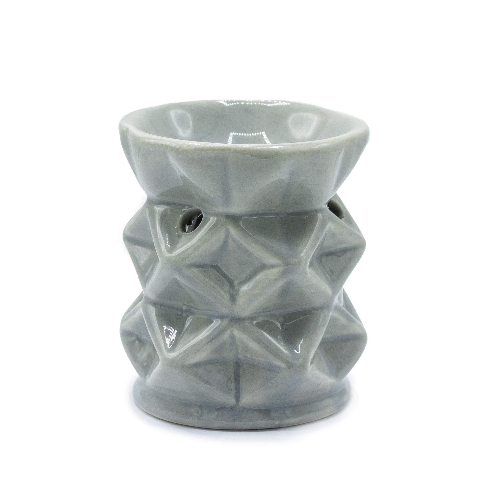 Oil Burner Geometric - Grey Various Shaped Ceramic Oil Burners - Bath ...
